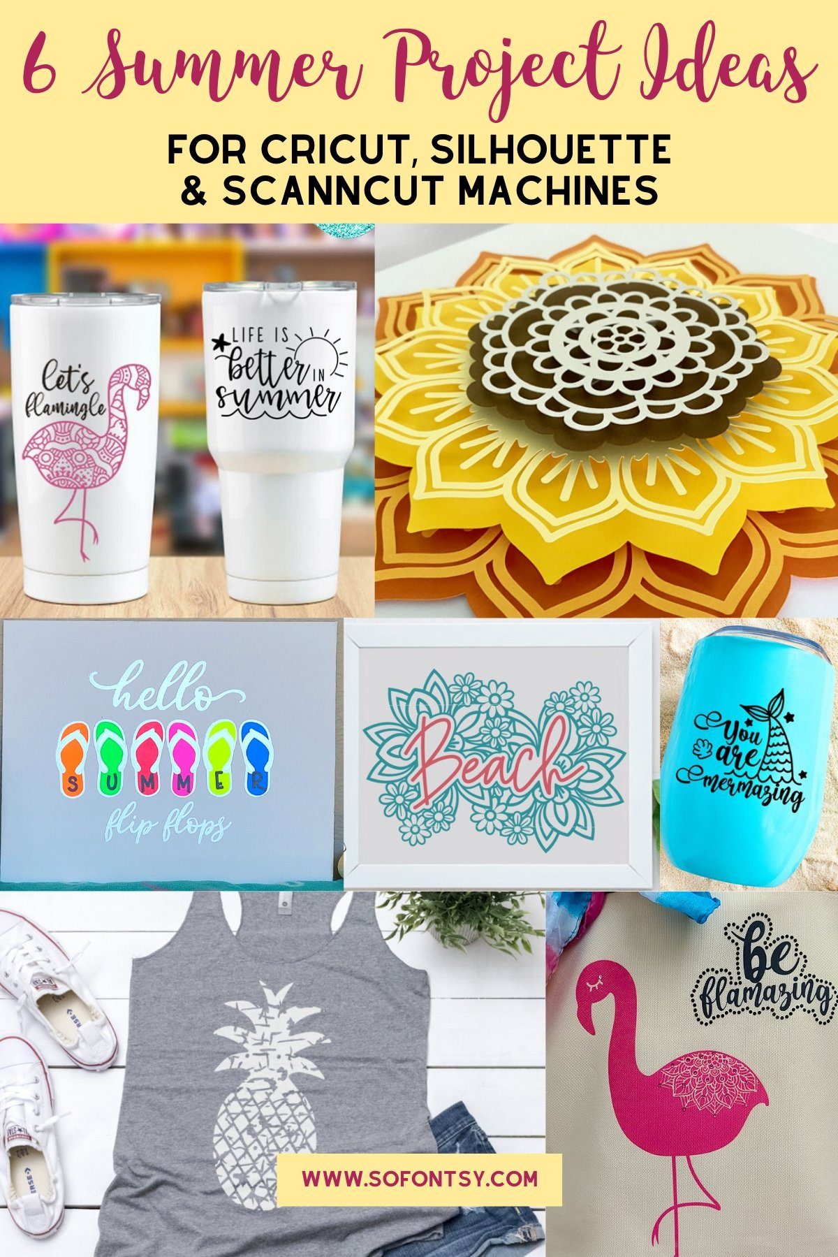 6 Summer Project Ideas for Silhouette & Cricut | Swing Design