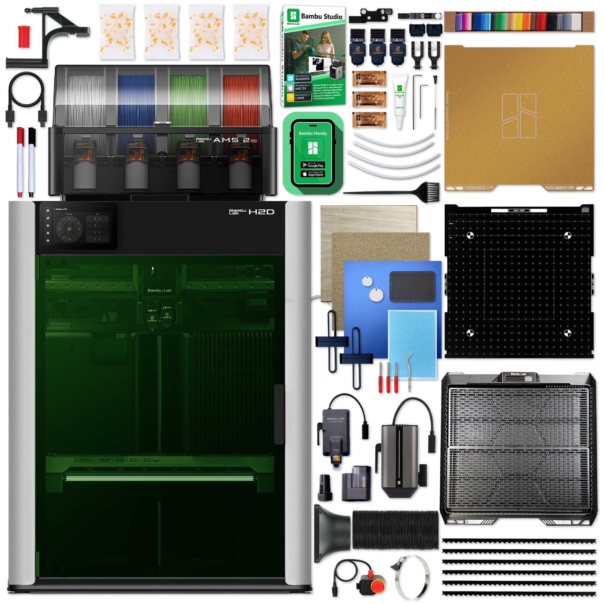 Bambu Lab H2D Dual Head 3D Printer Laser & AMS | Swing Design