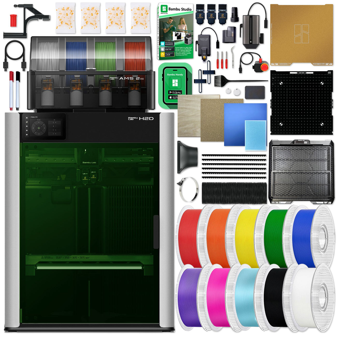 Bambu Lab H2D Dual Head 3D Printer with Laser Cutter | Swing Design