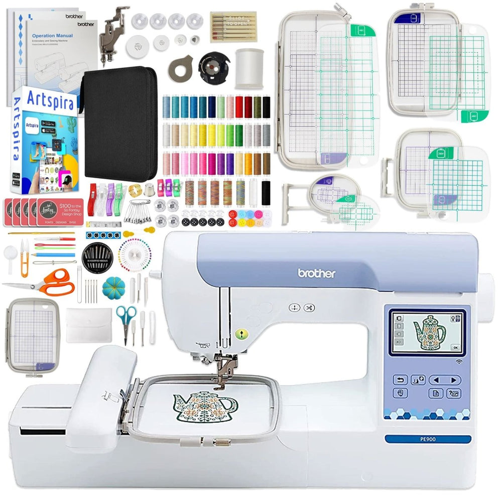 Brother PE900 Embroidery with Expanded Hoop Sizes | Swing Design