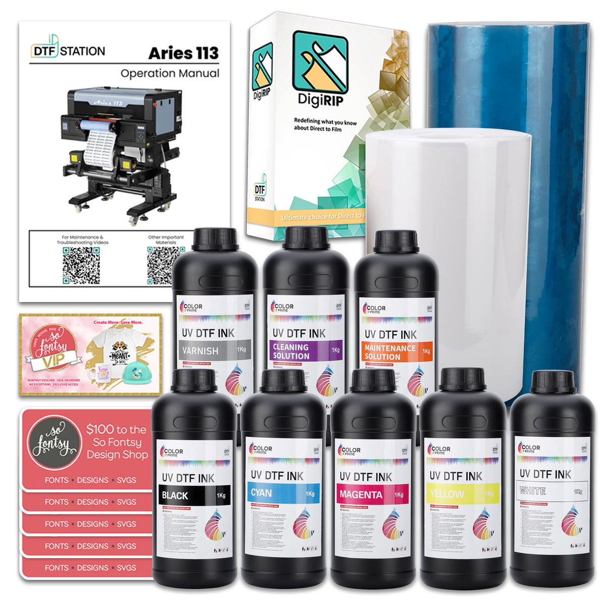 DTF Station Aries 113 UV DTF Printer Bundles | Swing Design