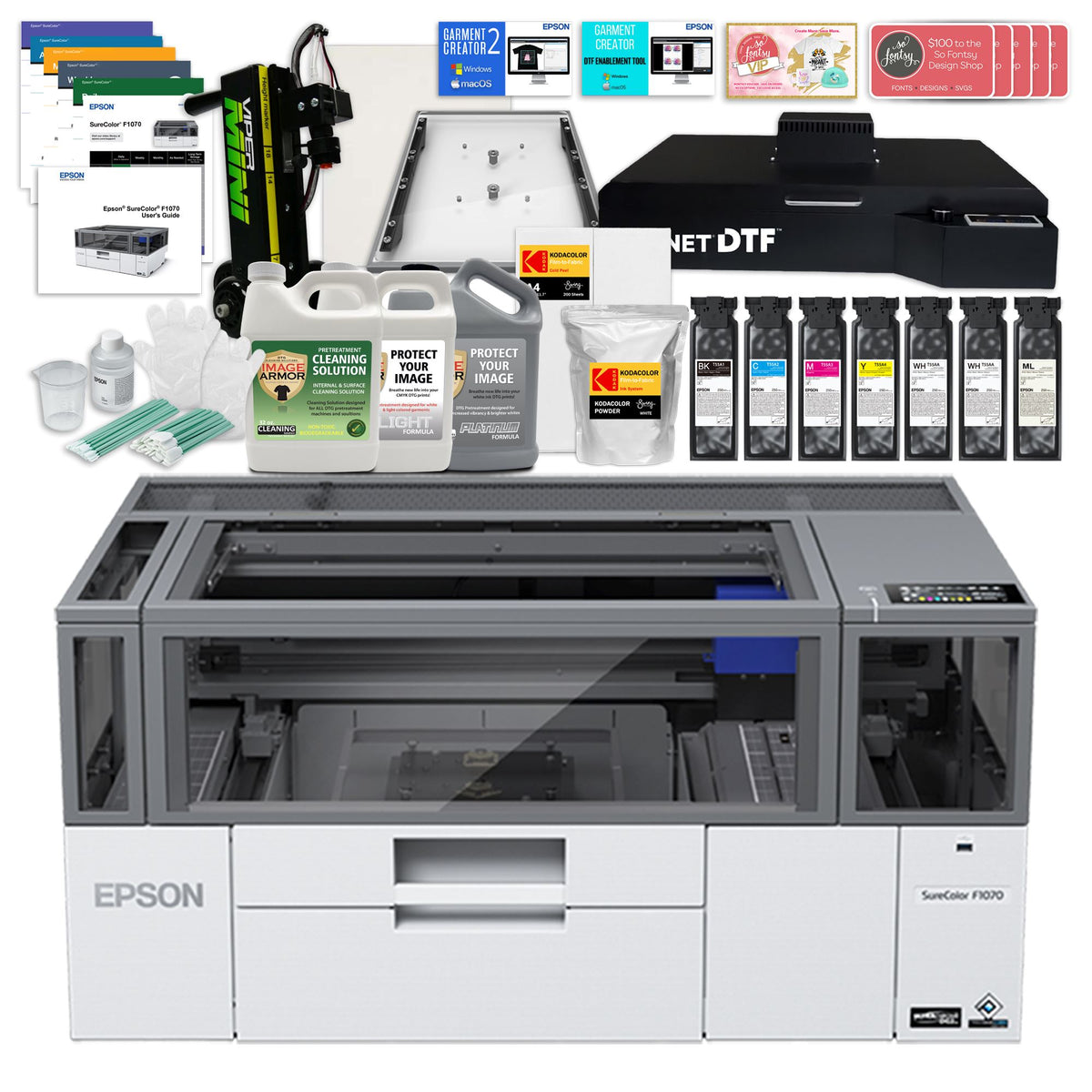 Epson F1070 DTG & DTF Combo Printer Bundles | Swing Design