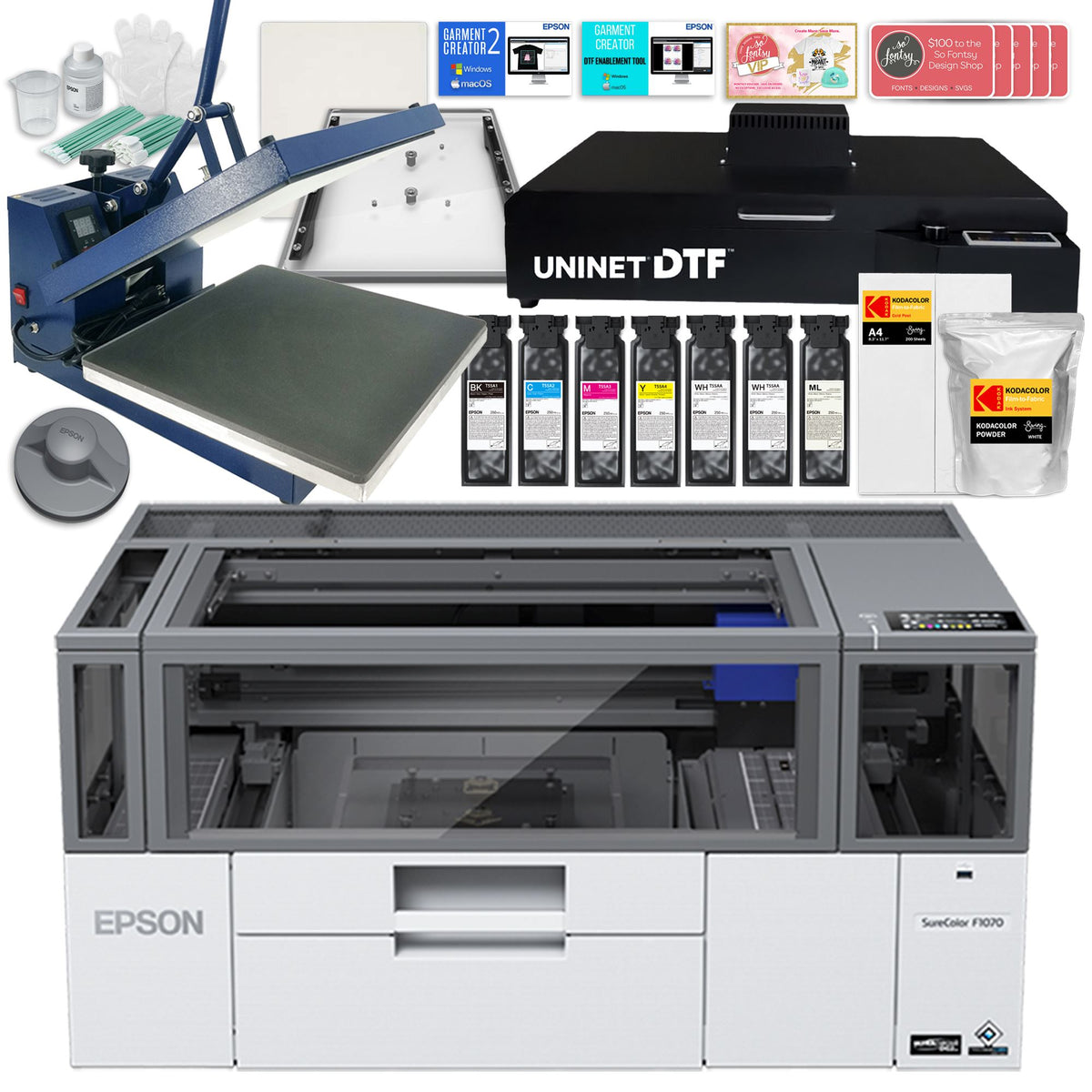 Epson F1070 DTG & DTF Combo Printer Bundles | Swing Design