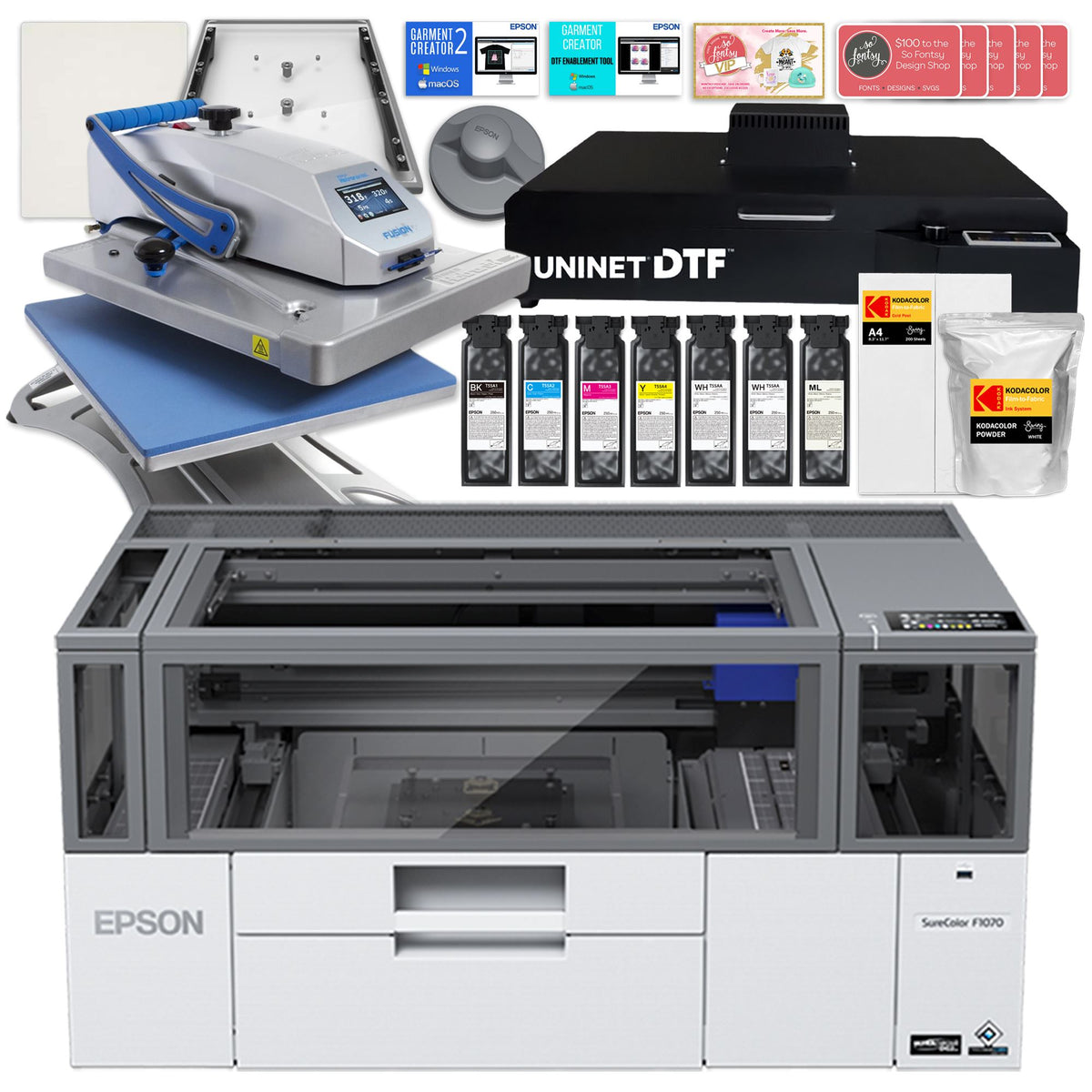 Epson F1070 DTG & DTF Combo Printer Bundles | Swing Design
