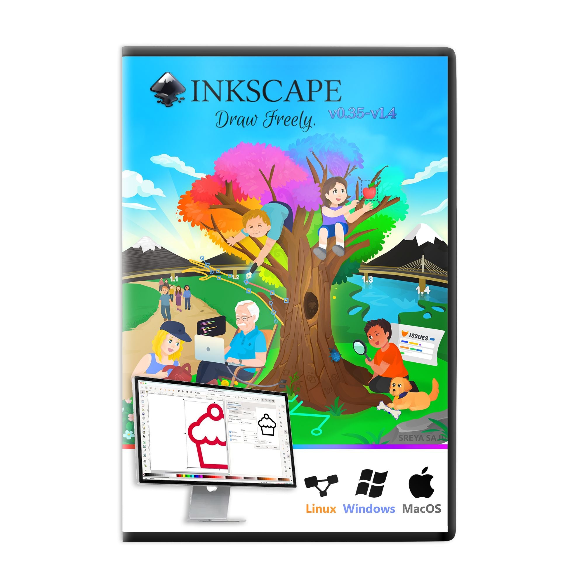 Inkscape Graphics Software - Free instant Download | Mac & PC - Swing ...