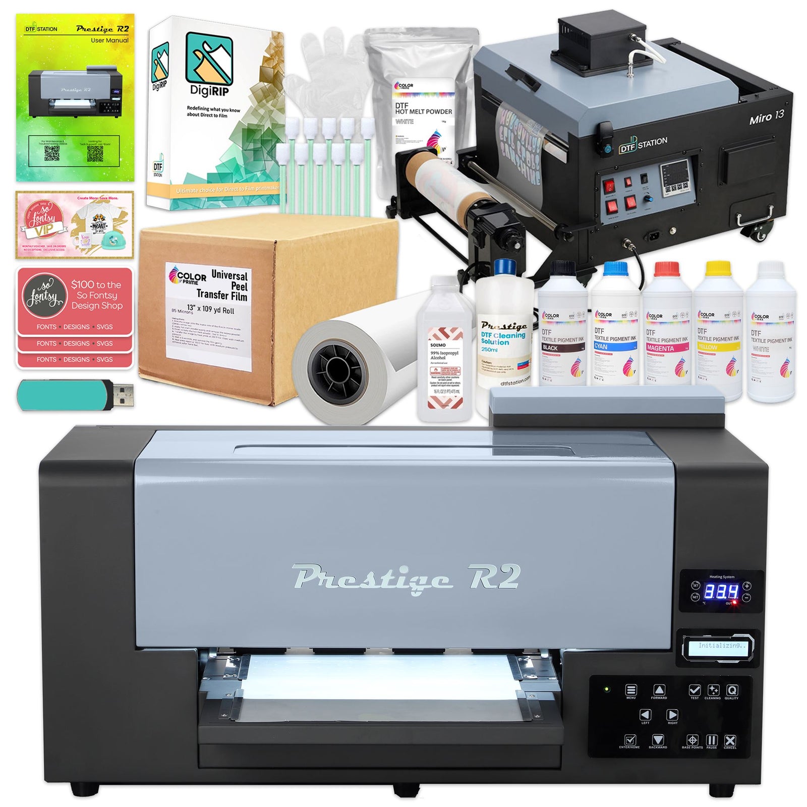Prestige R2 & R2 PRO 13" DTF Printer Bundles | Swing Design