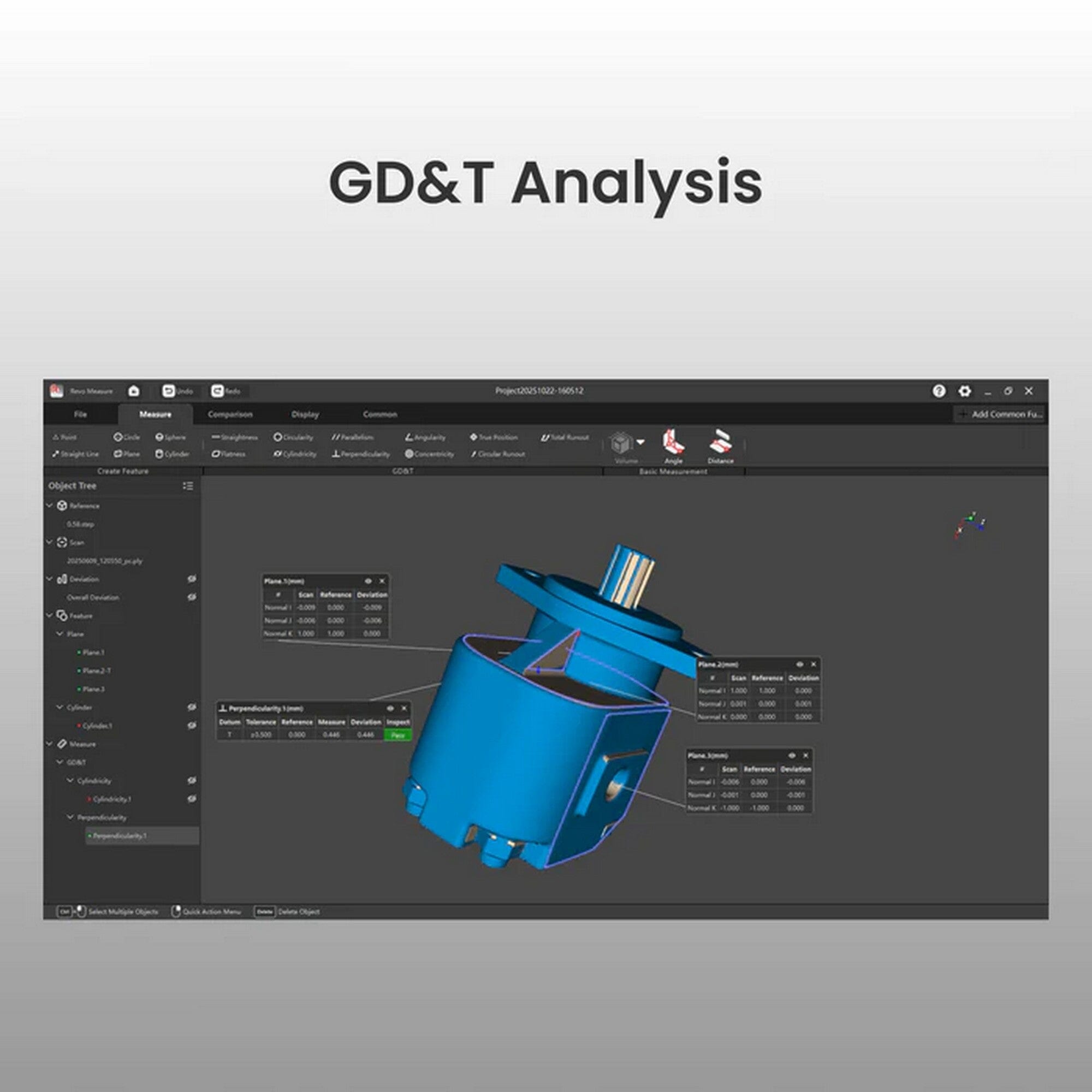 Revopoint Revo Measure 3D Measurement and GD&T Software | Swing Design