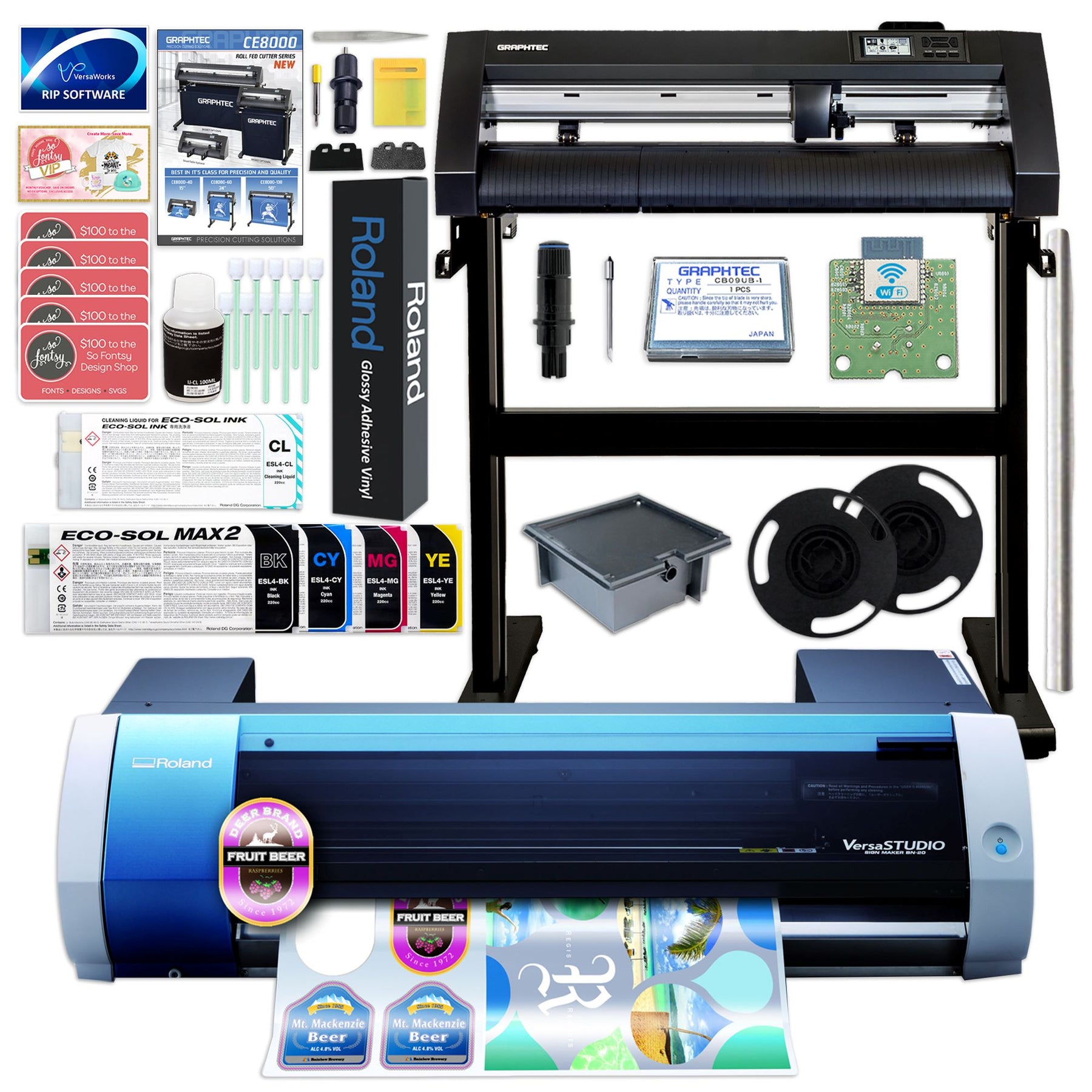 Roland BN-20A Printer w/ Graphtec CE8000-60 | Swing Design