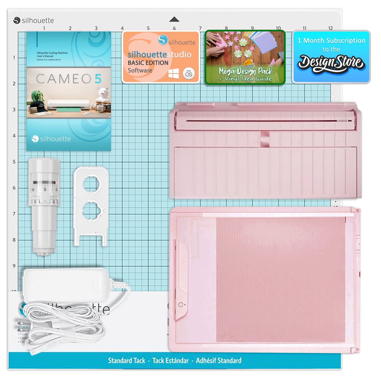 Silhouette Pink Cameo 5 on Sale | 12" Wide | Swing Design