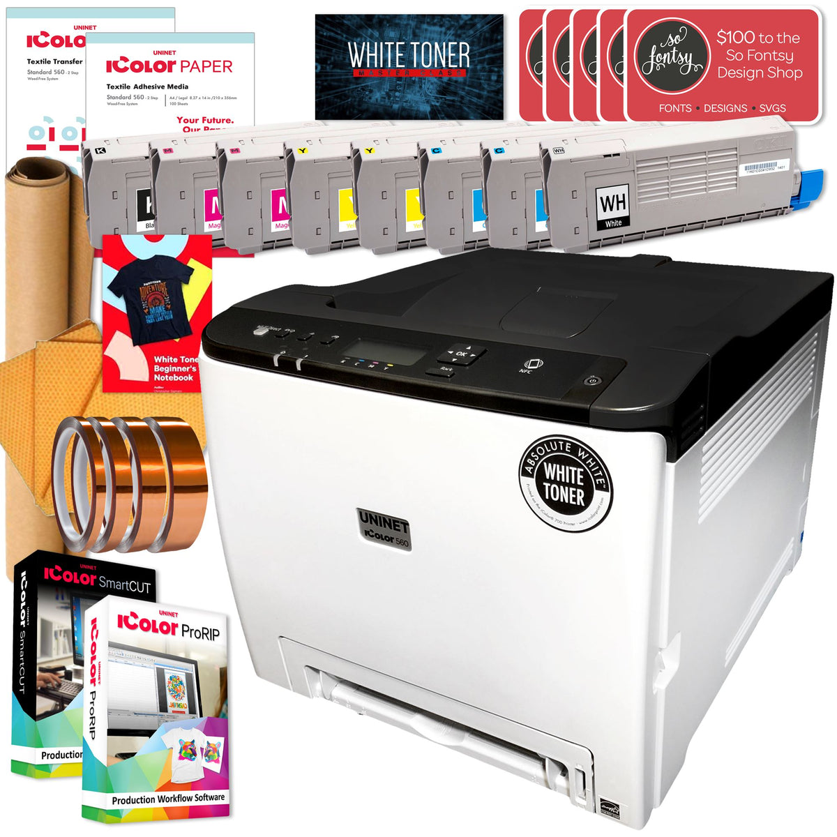 UNINET iCOLOR 560 White Toner Printer Bundles | Swing Design
