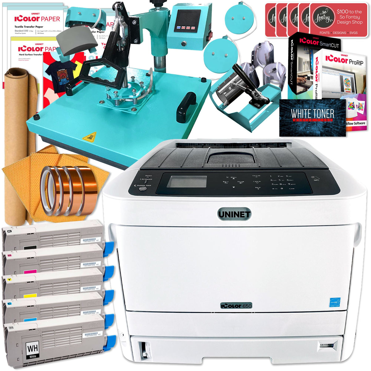 UNINET iCOLOR White Toner Transfer Printers | Swing Design