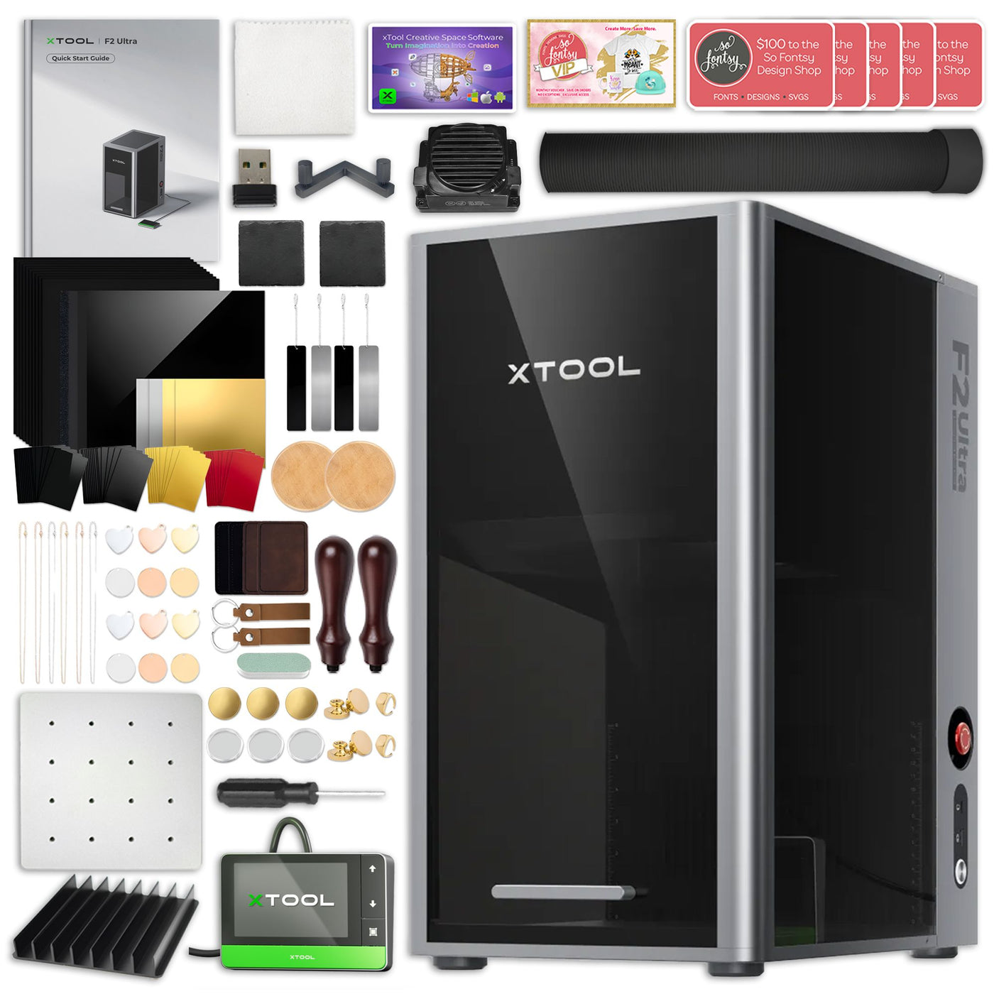 xTool F2 Ultra 60W MOPA & 40W Production Bundles | Swing Design