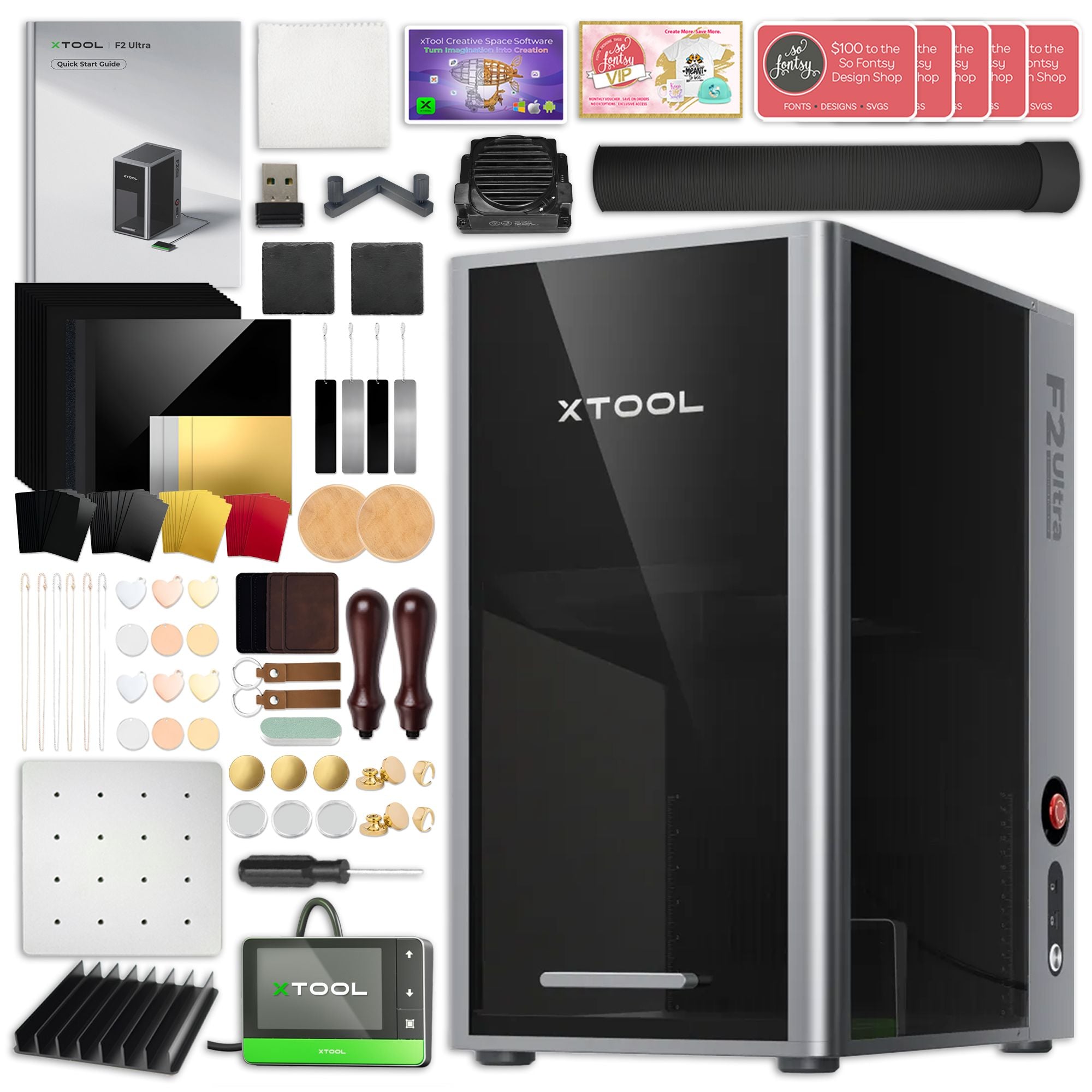 xTool F2 Ultra 60W MOPA & 40W Production Bundles | Swing Design