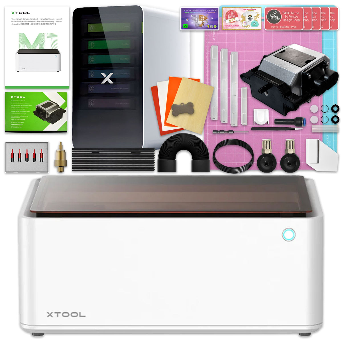 XTool M1 Craft Laser Cutter & Engraver Bundles & Accessories– Swing Design