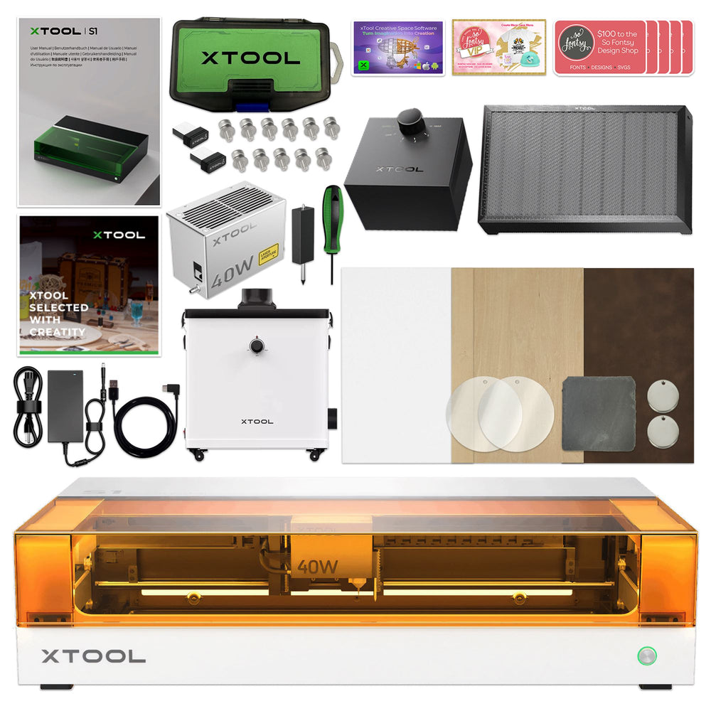 XTool S1 Craft Laser Cutter & Engraver Bundles & Accessories– Swing Design