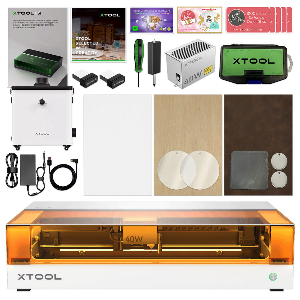 XTool S1 Craft Laser Cutter & Engraver Bundles & Accessories– Swing Design