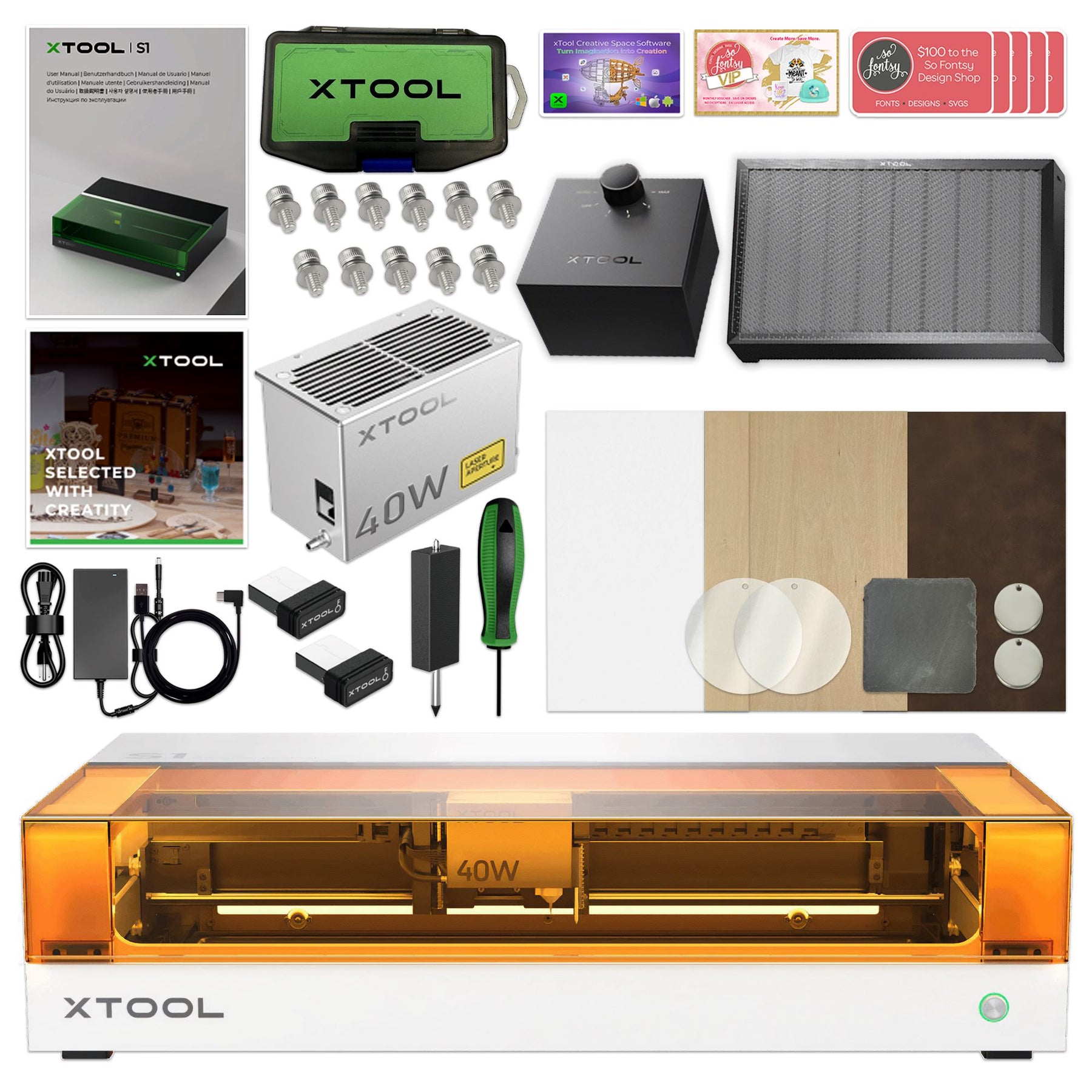 xTool S1 Laser & Engraving Machine Bundles | Swing Design