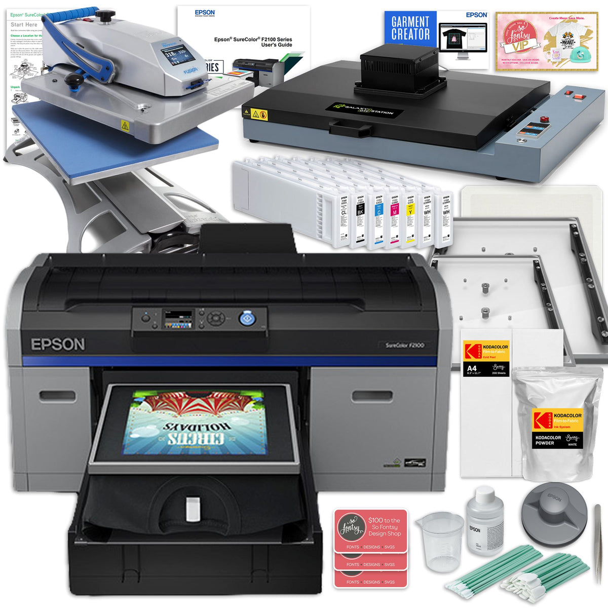 Epson F2100 DTG & DTF Combo Printer Bundles | Swing Design