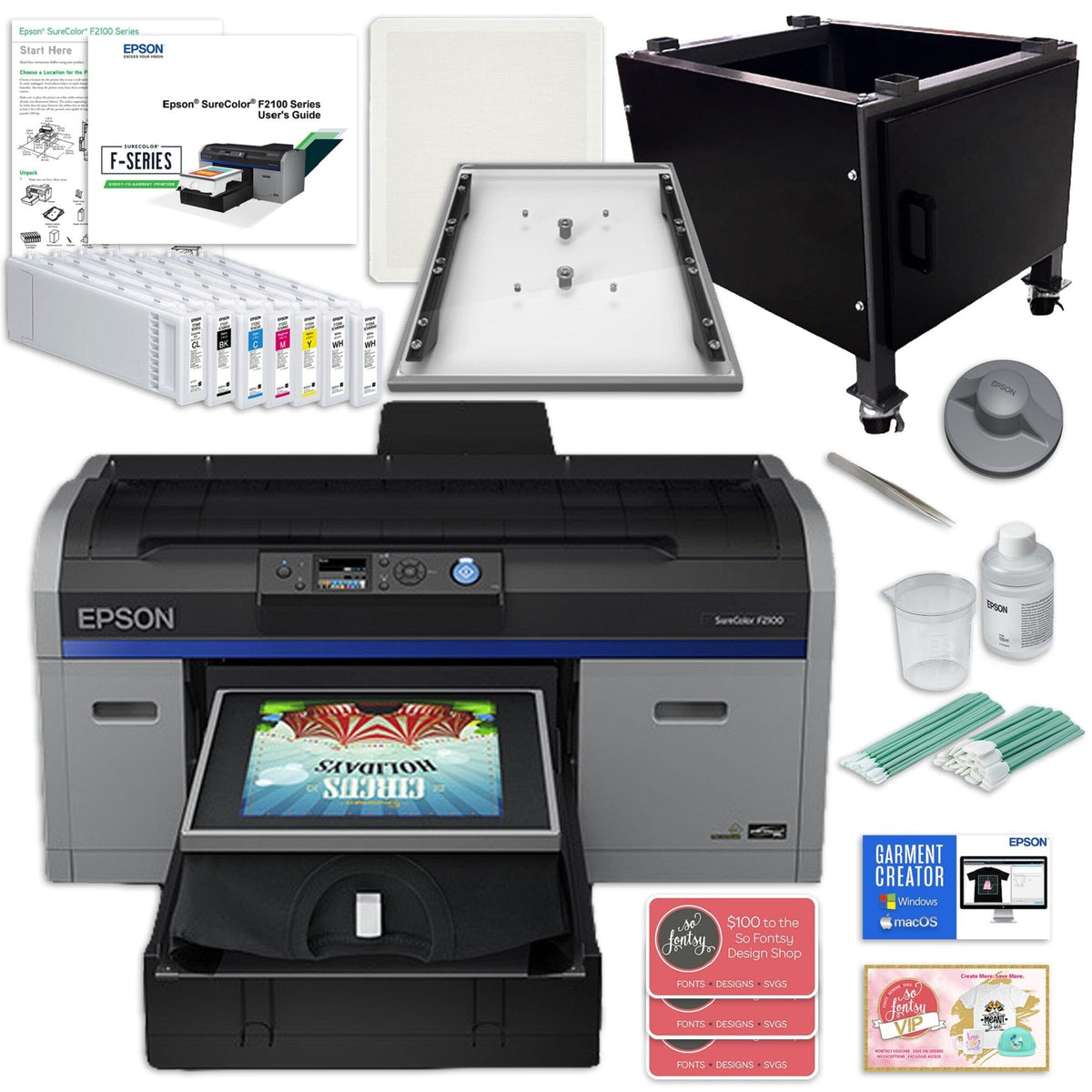 Epson F2100 DTG & DTF Combo Printer Bundles | Swing Design
