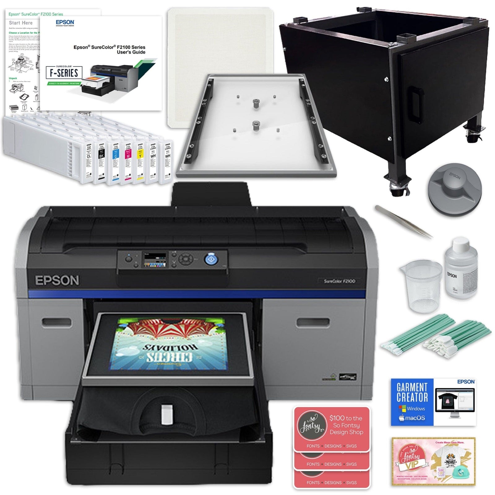 Epson F2100 DTG & DTF Combo Printer Bundles | Swing Design