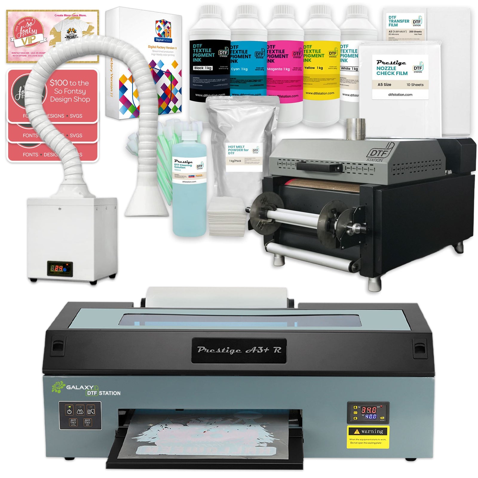 Prestige A3+ R Direct to Film (DTF) Roll & Sheet Printer, Inks & Suppl ...