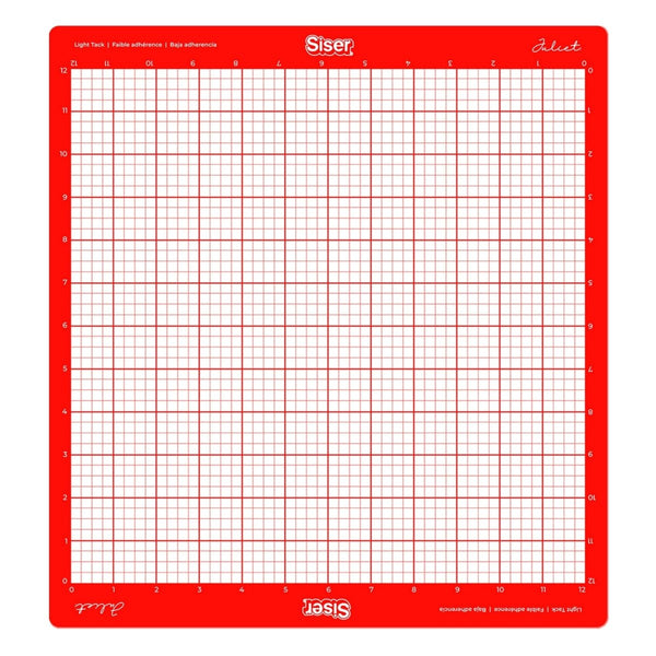 Siser Juliet Light Tack Cutting Mat - Red 12" x 12" | Swing Design
