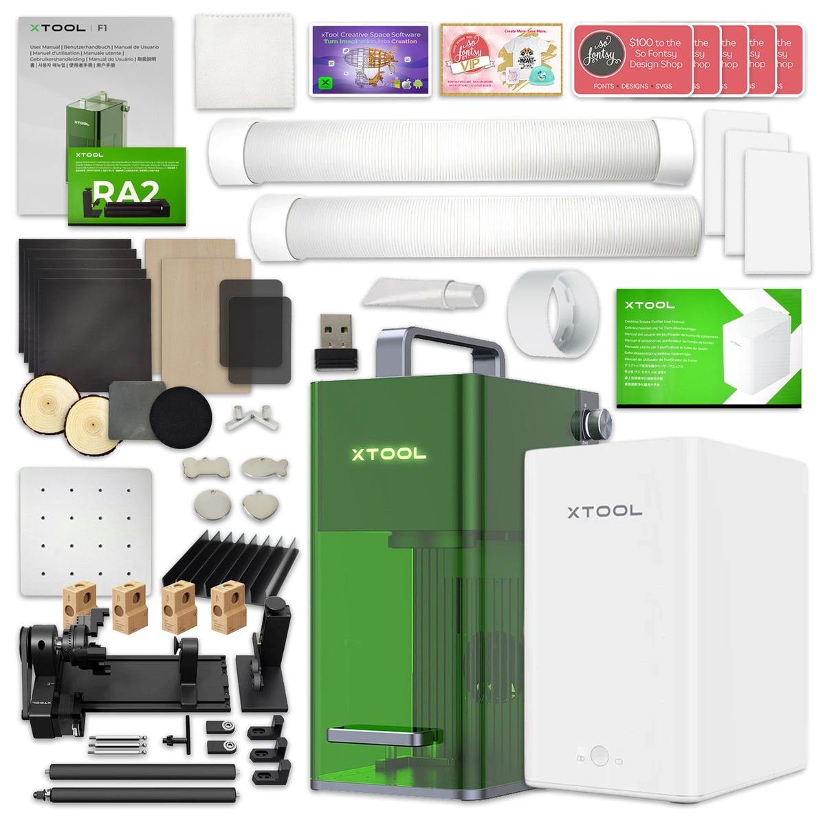 xTool F1 Portable Laser Engraver Bundles | Swing Design