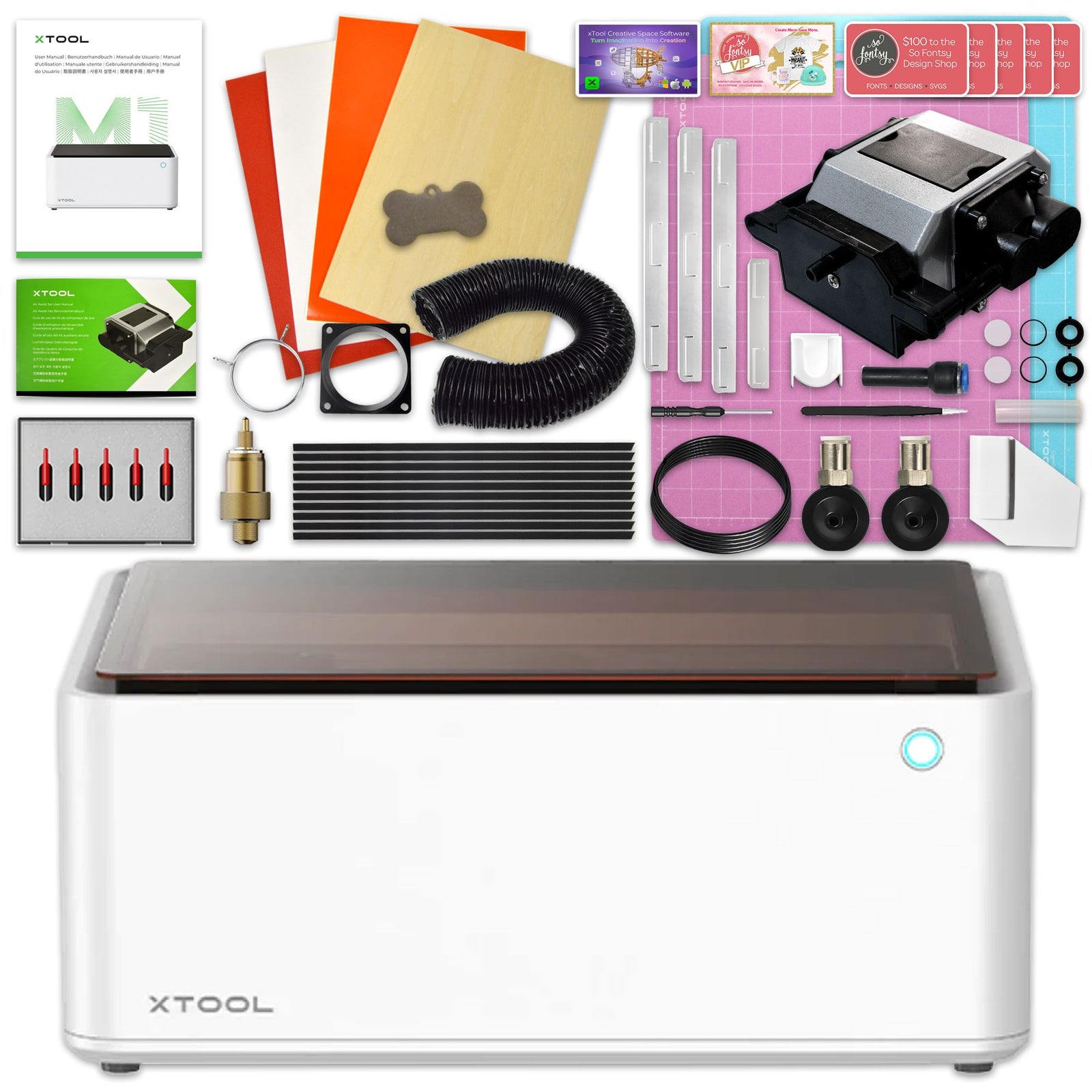 XTool M1 Craft Laser Cutter & Engraver Bundles & Accessories– Swing Design