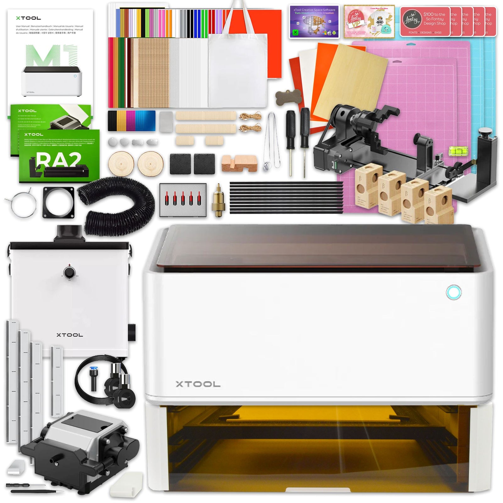 XTool M1 Craft Laser Cutter & Engraver Bundles & Accessories– Swing Design